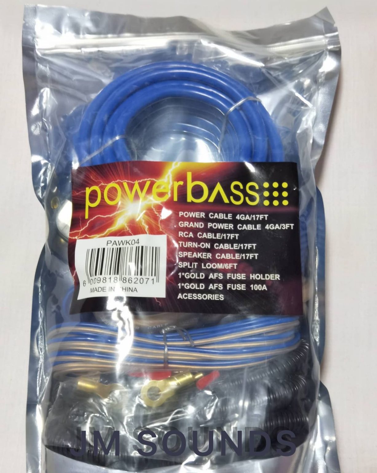 Powerbass PAWK04 - Cabling Power cable 4ga 17ft Ground cable 4ga 3ft ...